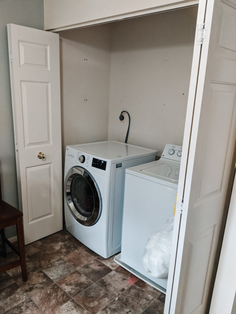 How our Kitchen Laundry Closet Became a Luxury Powder Room